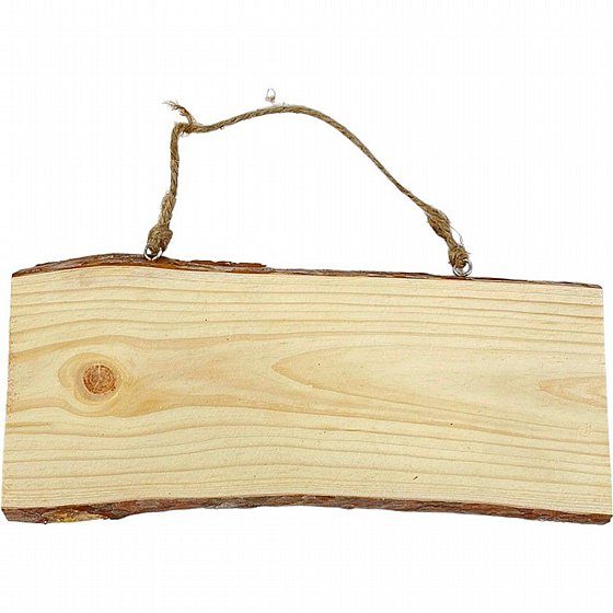 שלט מלבן | מוצרים לא פעילים | אליפסה תלוי פרוס עץ, טבעי | decogifts