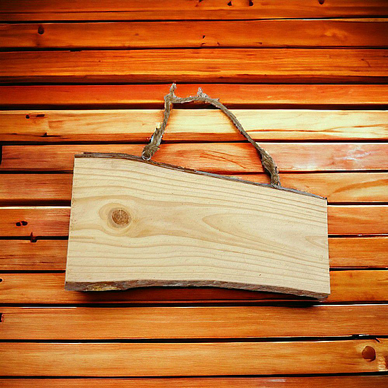 שלט מלבן | מוצרים לא פעילים | אליפסה תלוי פרוס עץ, טבעי | decogifts